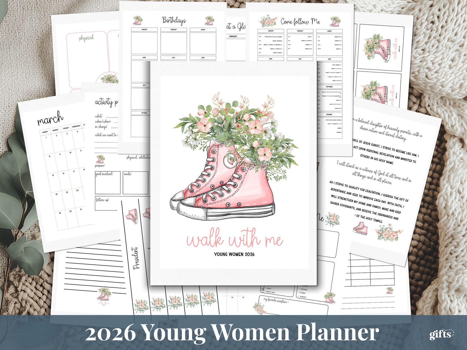 2026 Young Women Binder YW Presidency Planner, LDS YW Activity ...