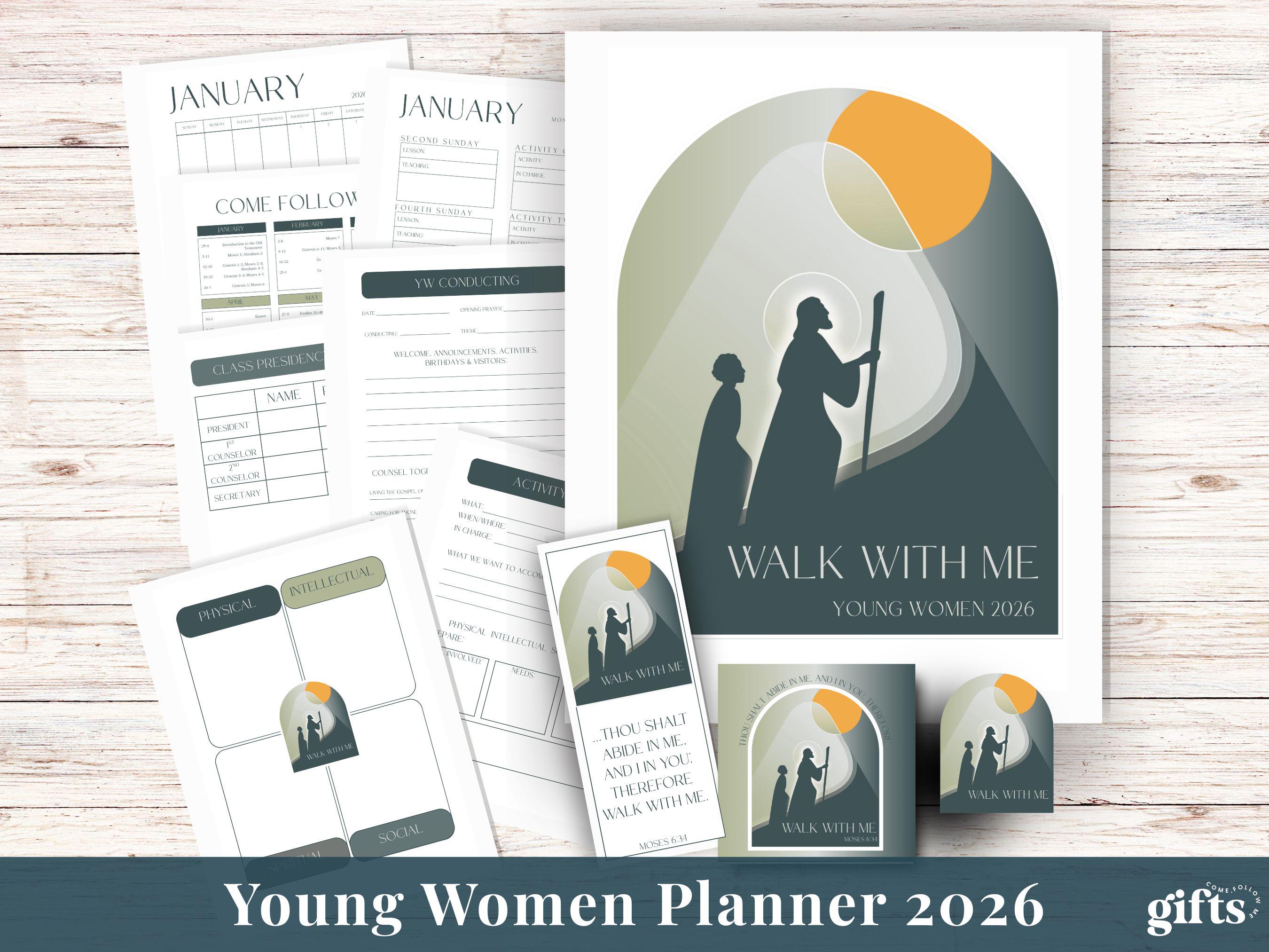 2026 Young Women Binder YW Presidency Planner, LDS YW Activity ...