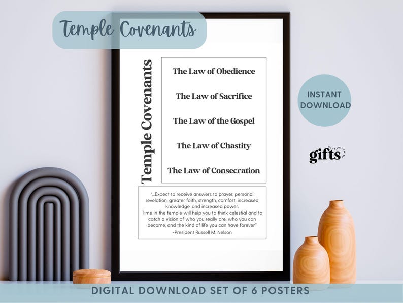 Temple Covenants Art Print, LDS Digital Download, Temple Gift ...