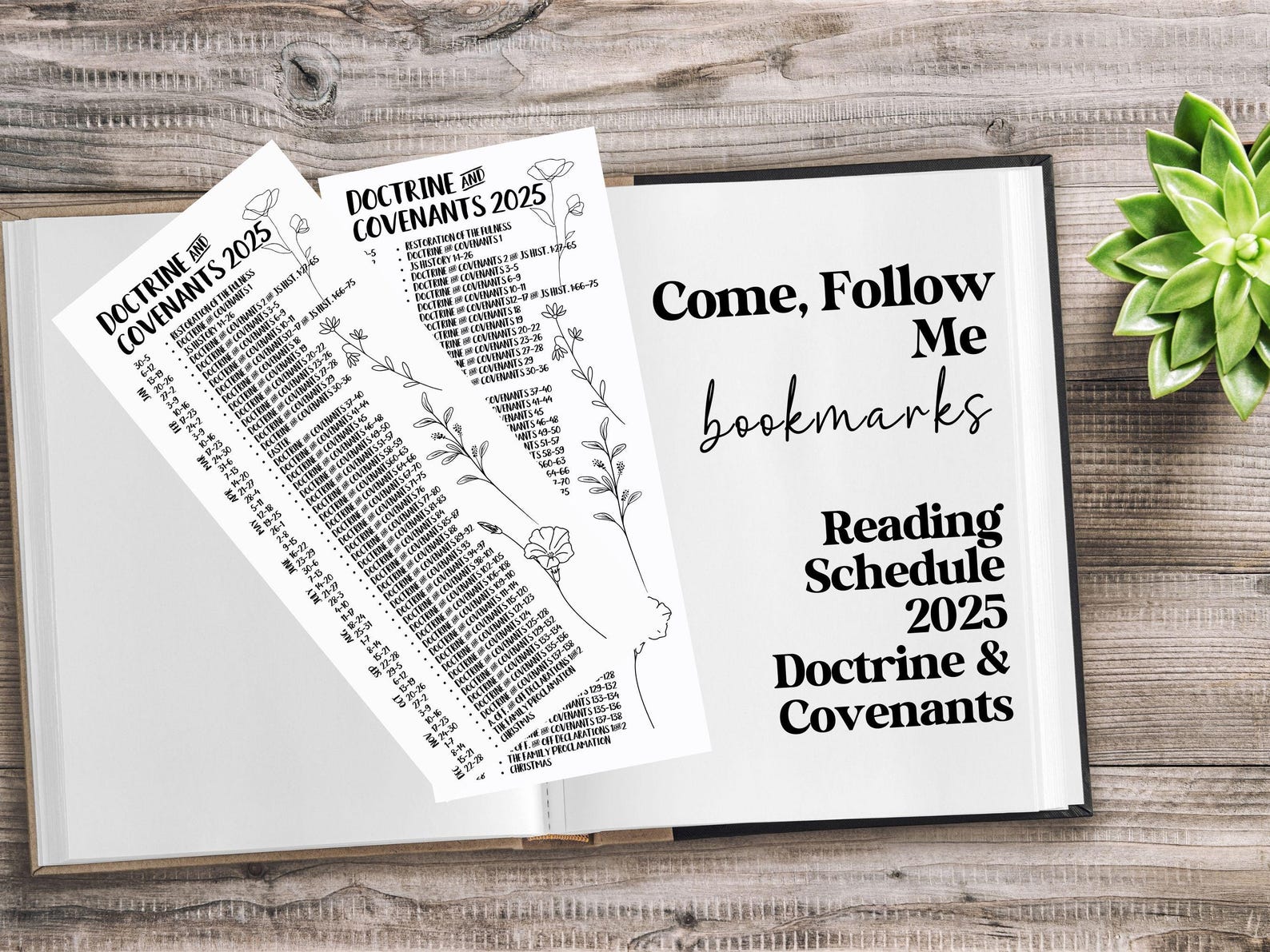 Come, Follow Me 2025 Printable Monthly Reading Schedule for Doctrine ...