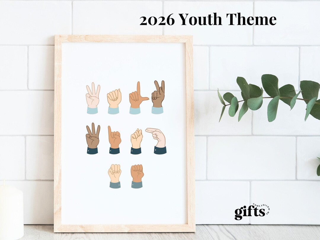 LDS Youth Theme 2026 Poster ASL | Walk With Me | Moses 6:34 Scripture ...