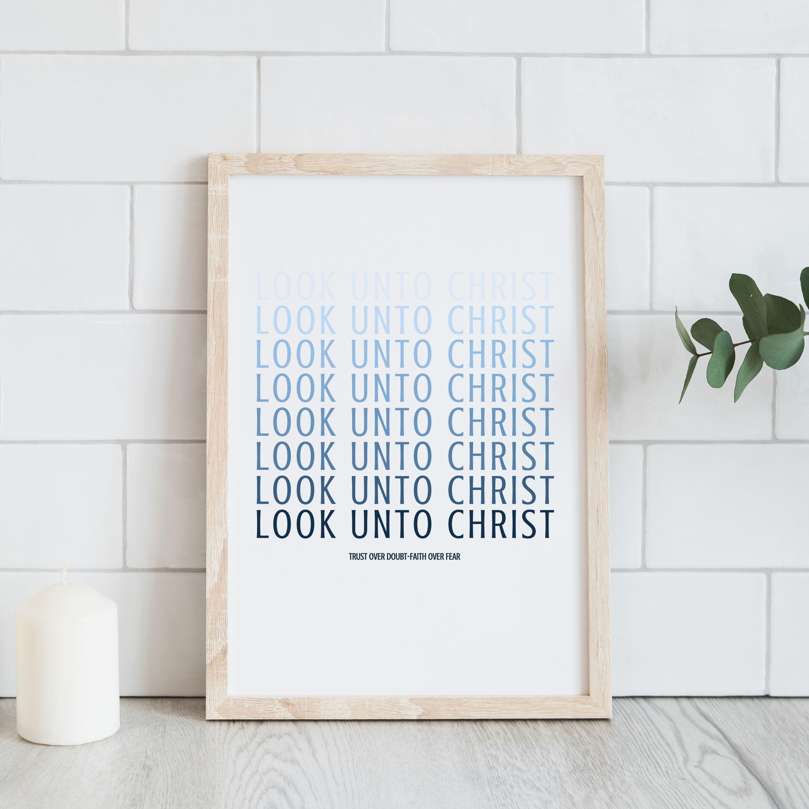 Look Unto Christ LDS Youth Theme 2025 Poster Look Unto Me in Every ...