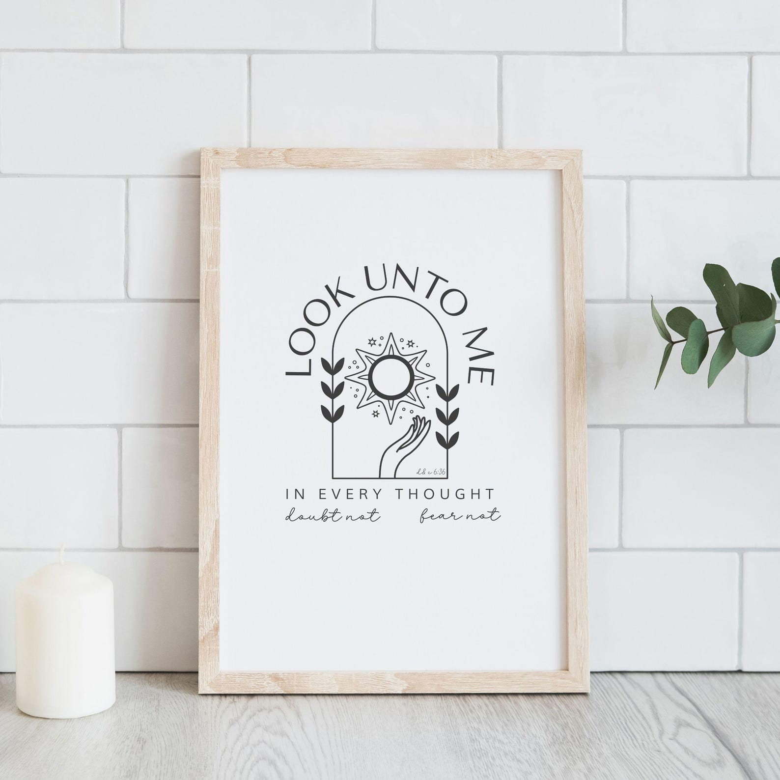 LDS Youth Theme 2025 Poster Look Unto Me in Every Thought D&C 6:36 ...