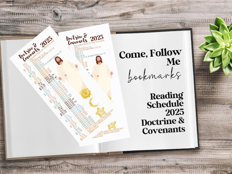 Come, Follow Me 2025 Printable Monthly Reading Schedule for Doctrine and Covenants, D&C Reading ...