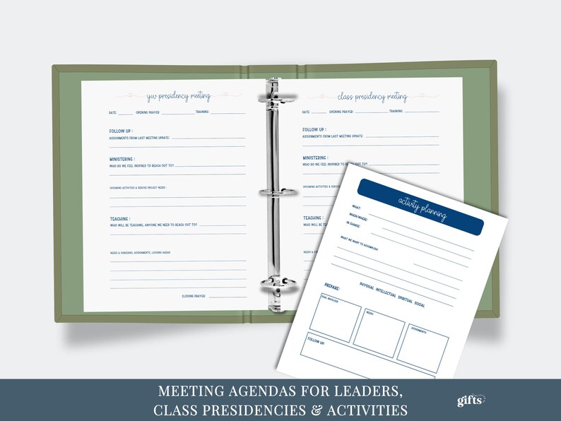 2026 Young Women Binder YW Presidency Planner, LDS YW Activity ...