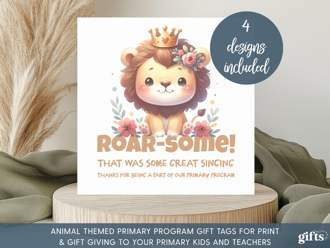 Primary Program Thank You Gift Tags, LDS Primary Church Program Easy ...