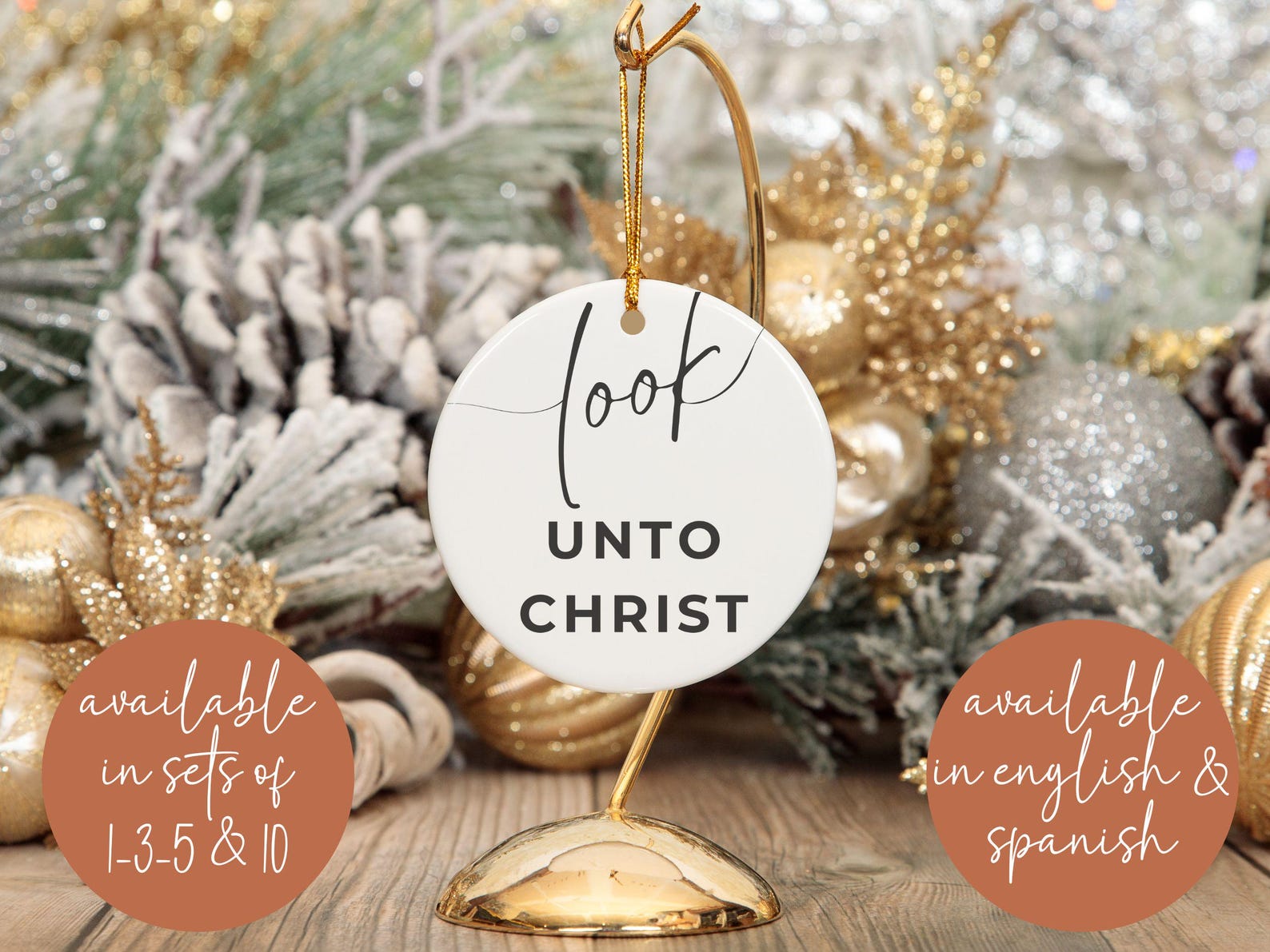 Look Unto Christ LDS Youth Theme 2025 Ornament Look Unto Me in Every ...
