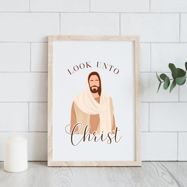 Look Unto Christ | LDS Youth Theme 2025 Poster | Look Unto Me in Every ...