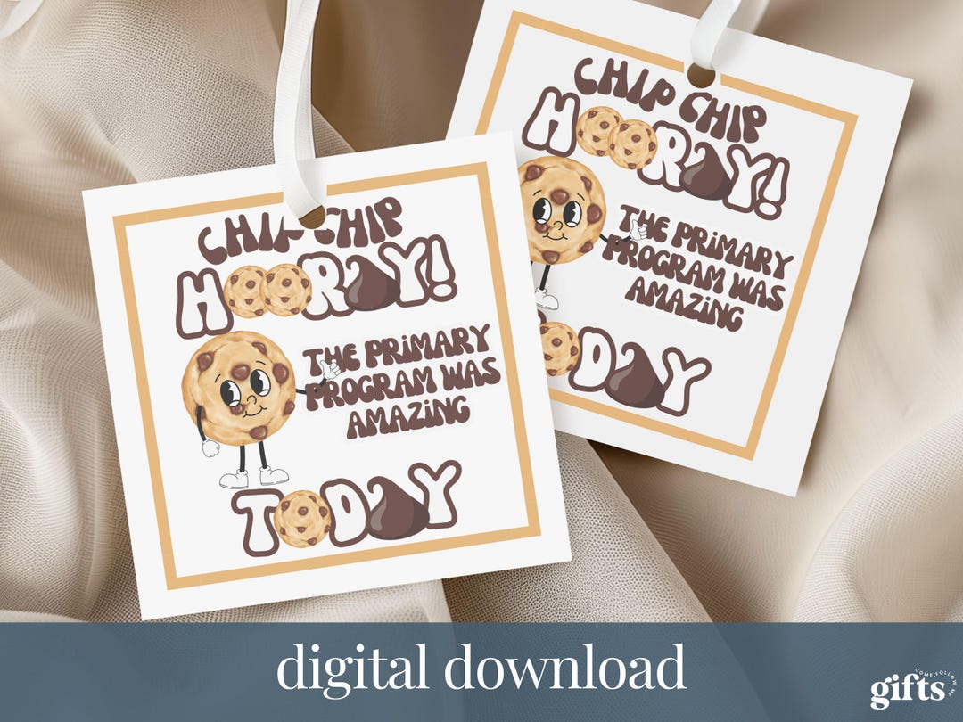 Primary Program Thank You Gift Tags, LDS Cookies Primary Church Program ...