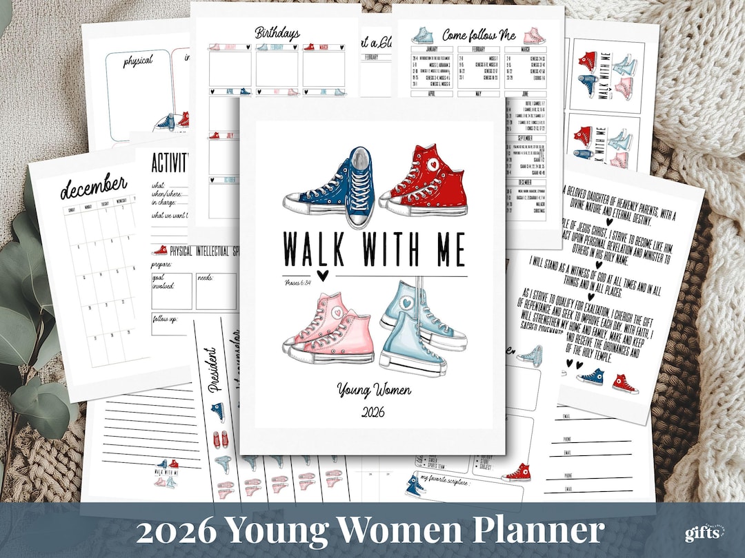 2026 Young Women Binder YW Presidency Planner, LDS YW Activity ...