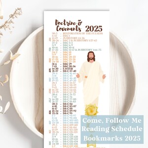 Doctrine and Covenants Reading Schedule and Come, Follow Me 2025 Printable Monthly Reading Chart ...