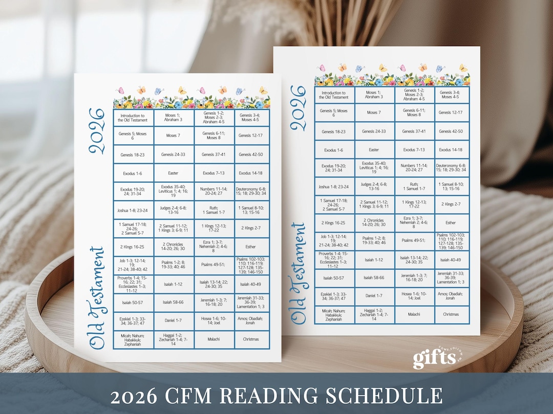 Come Follow Me 2026 Old Testament Reading Schedule Bookmarks Church of ...