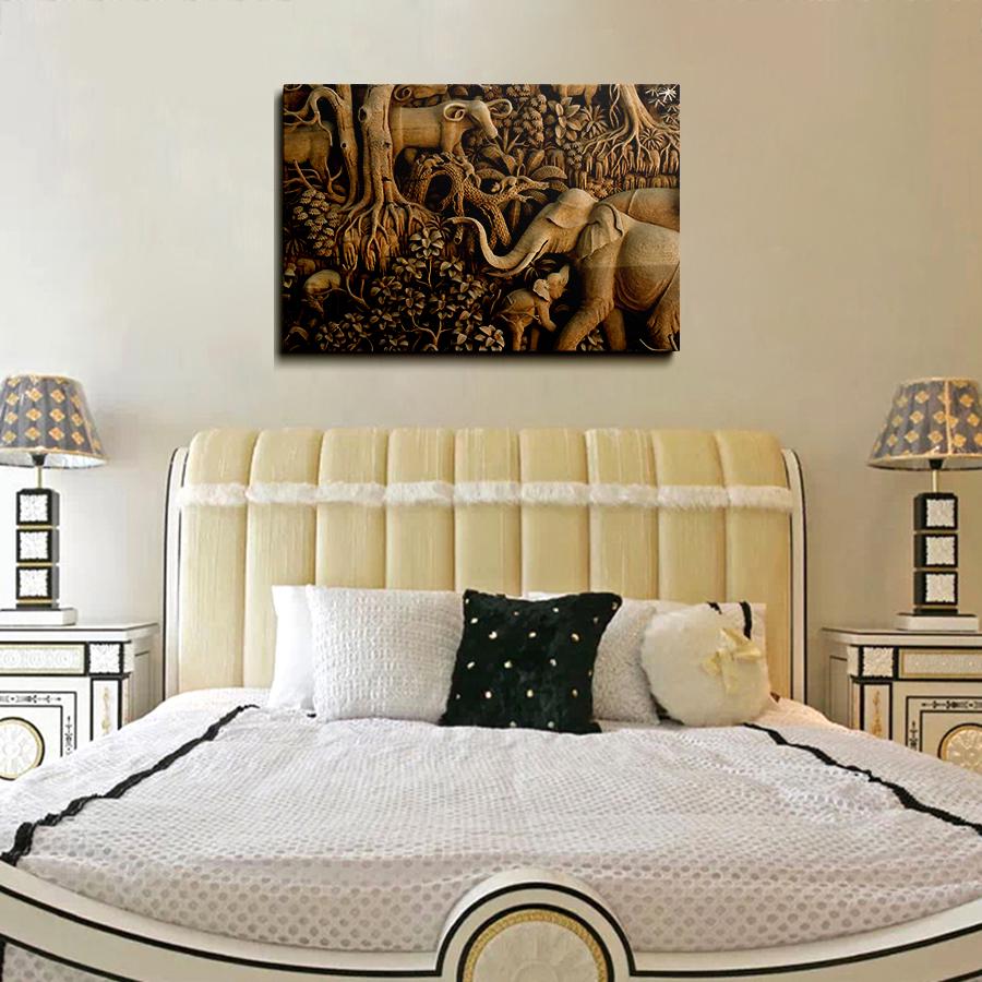 Framed Classical Wood Carving Style Decorative Painting,art Wood ...