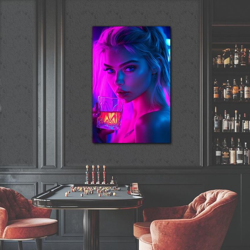 Neon Canvas Art - Etsy