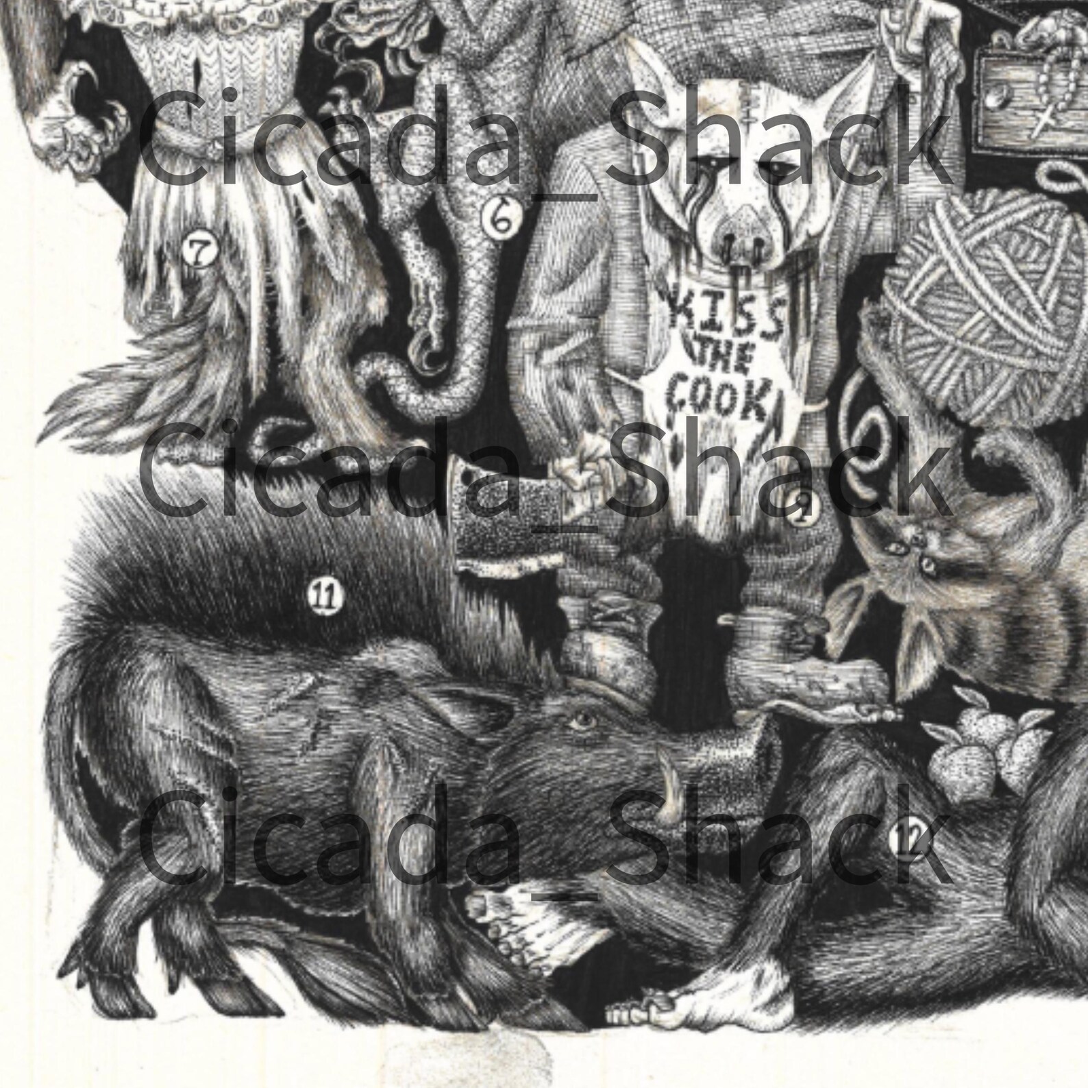 Monsters of Georgia Map Art Print - Etsy