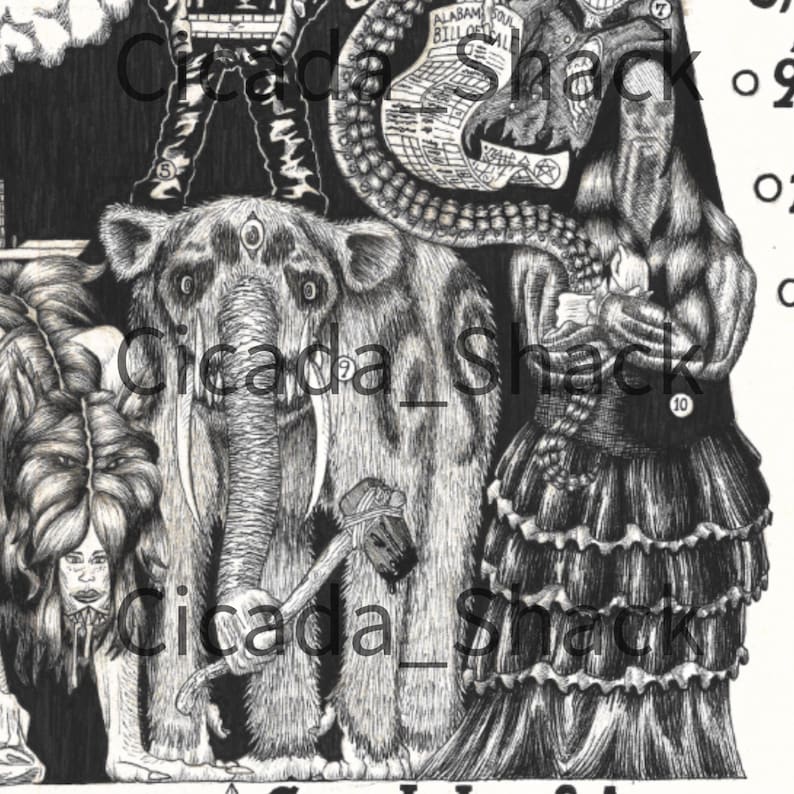 Cryptids of Alabama Map Art Print, Cryptid Wall Art, Monster Poster - Etsy
