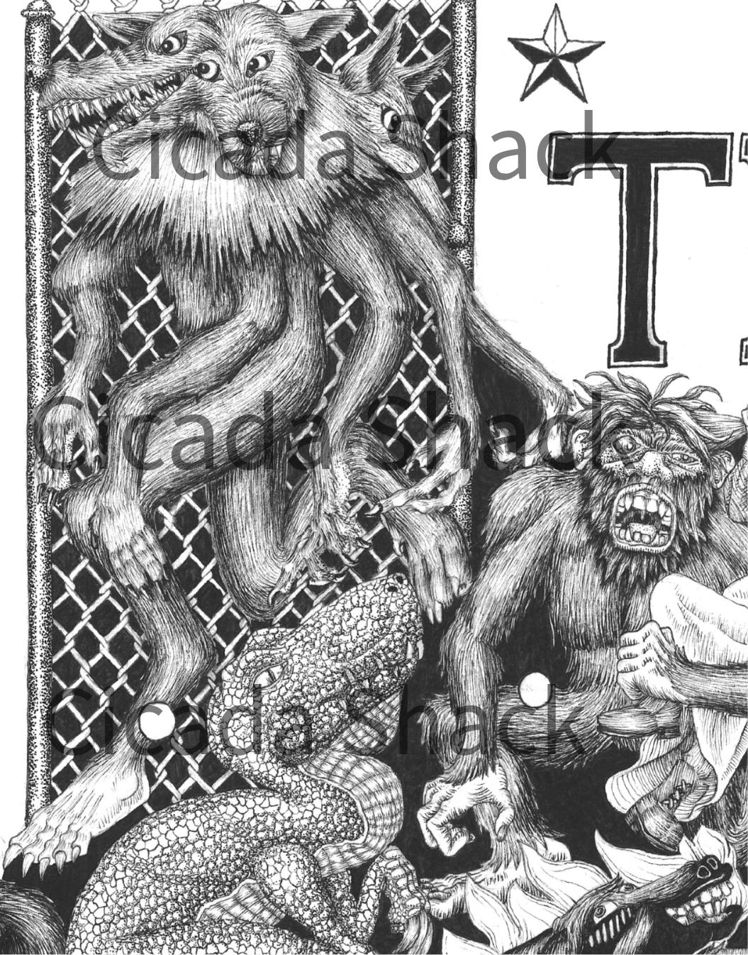Cryptids of Texas Map Art Print, Cryptid Wall Art, Monster Poster - Etsy