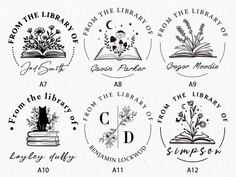 Wedding&book Embosser|custom Monogram Stamp|personalized Seal for ...