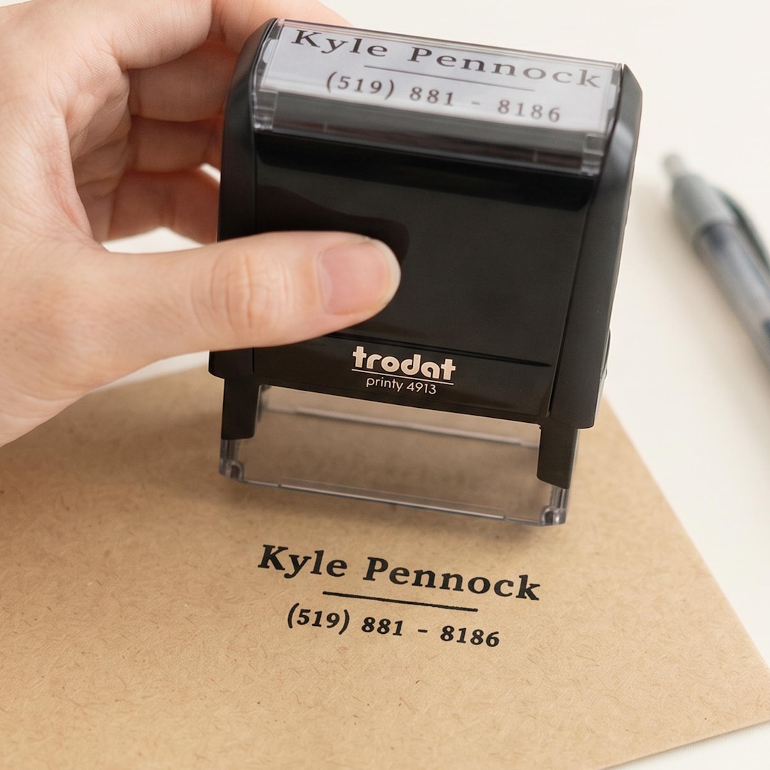 Personalized Address Stamp, Custom Self-inking Family Stamp ...