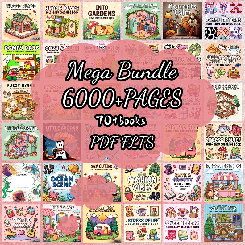 5800+coloring Pages Ultimate Bundle | Coloring Pages Mega Bundle | Cozy ...