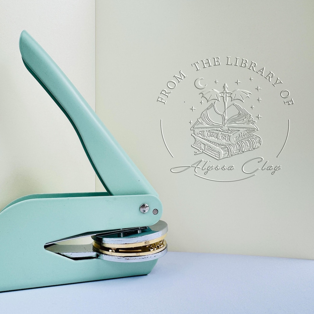 Personalized Book Embosser, Custom Library Stamp, Gift for Readers - Etsy