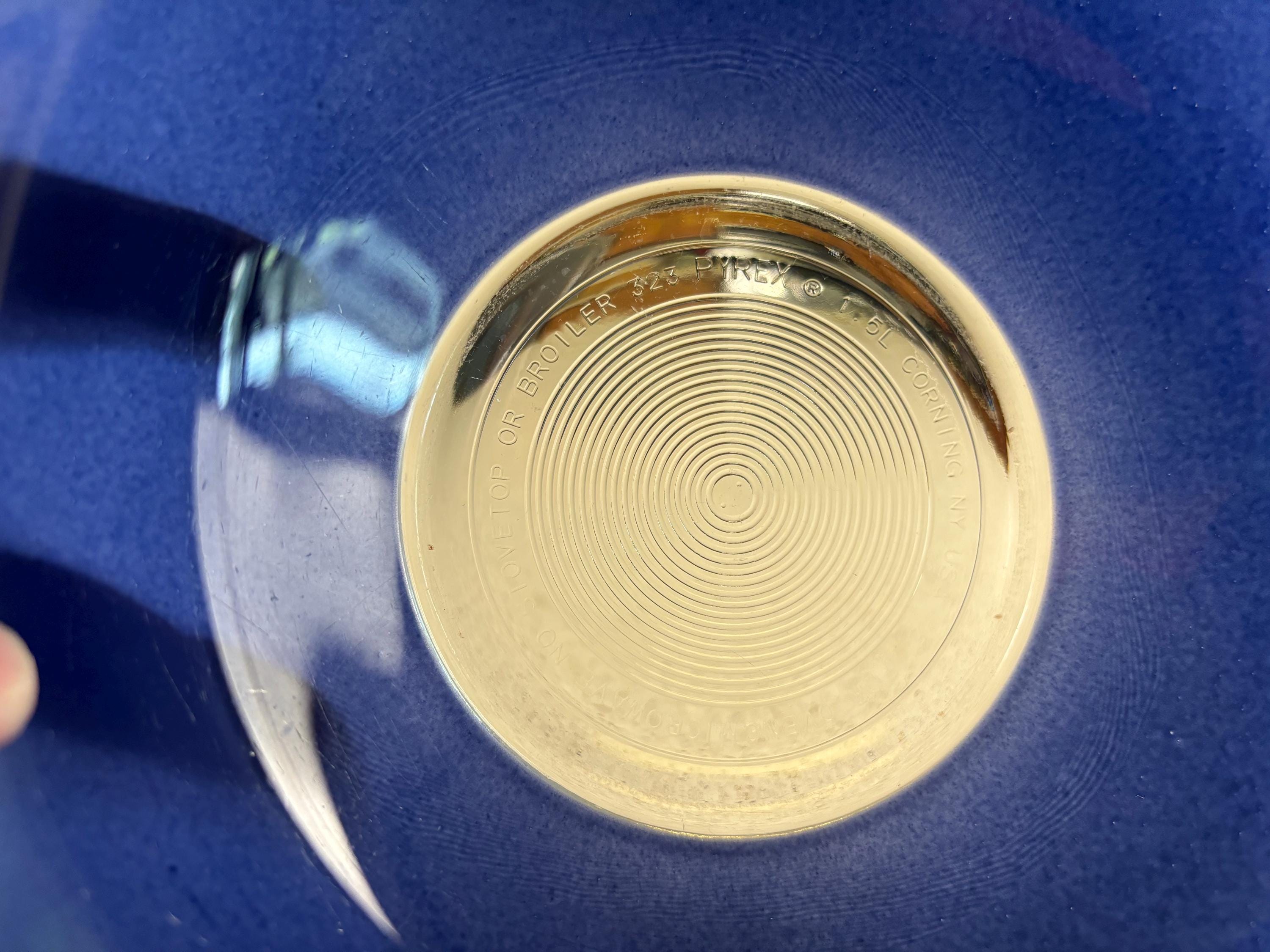 Vintage Pyrex Small 90s Blue Glass Bowl 323 - Etsy