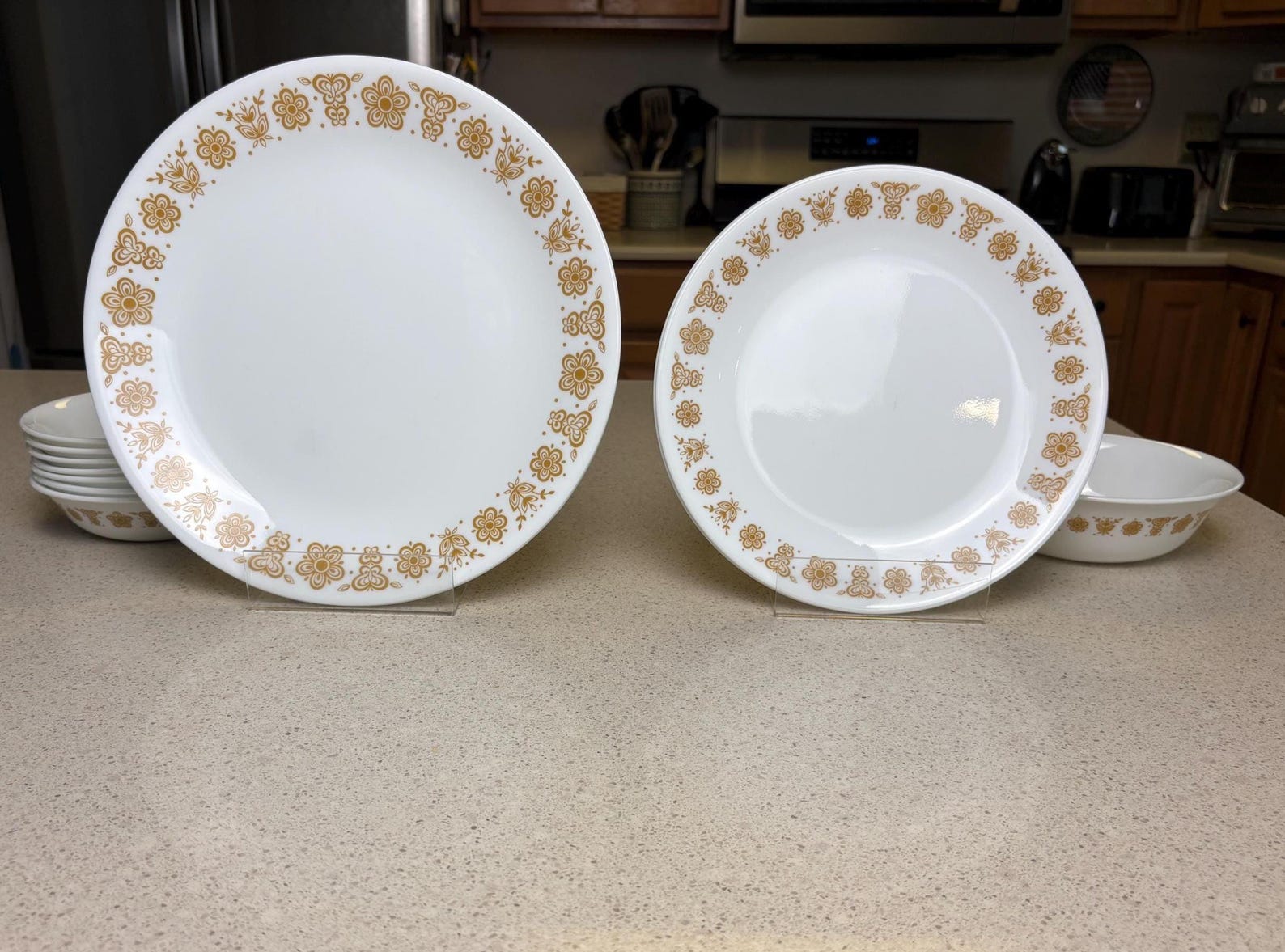 Vintage 1970s Corelle Butterfly Gold Replacement Plates by Corning Ware ...