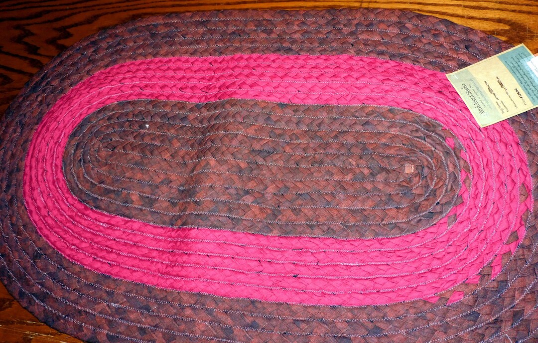 EP-482/40, Oval, Braided Braided Rag Rug, Tiny House Rug, Handmade ...
