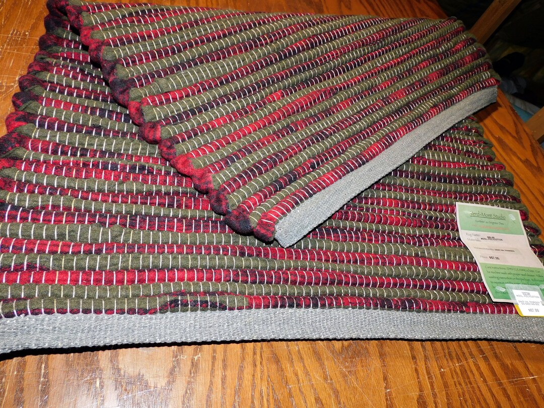 ES-532/31, Wool rag rug, Floor decor, house decor, bath sink rug ...