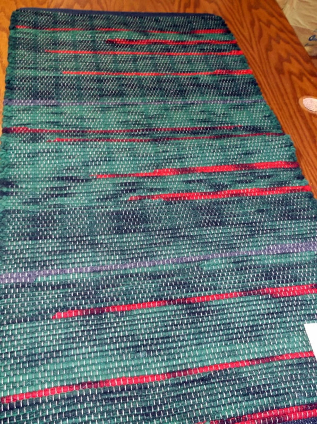 ES-360/44, Handwoven Wool Rag Rug, Hall Runner, Living Room Rug ...