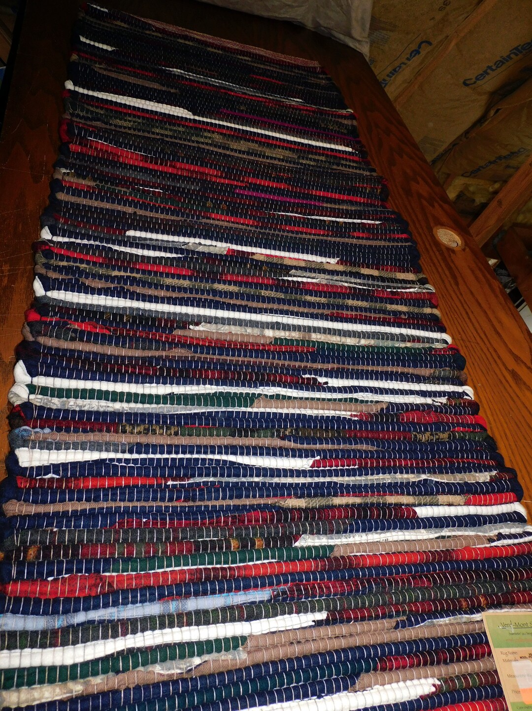 ES-576/60, Wool Rag Rug, Tiny House Rug, Wool Bubblegum, Cabin Runner ...