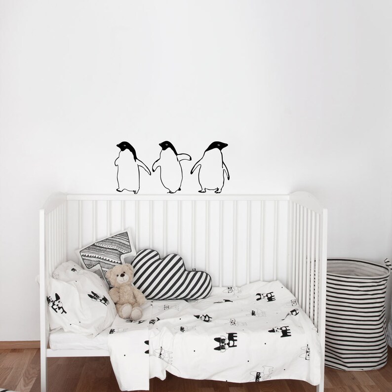 Three Little Penguins Wall Decal - Etsy
