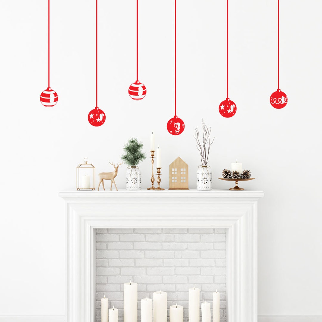 Christmas Balls Wall Decal - Etsy