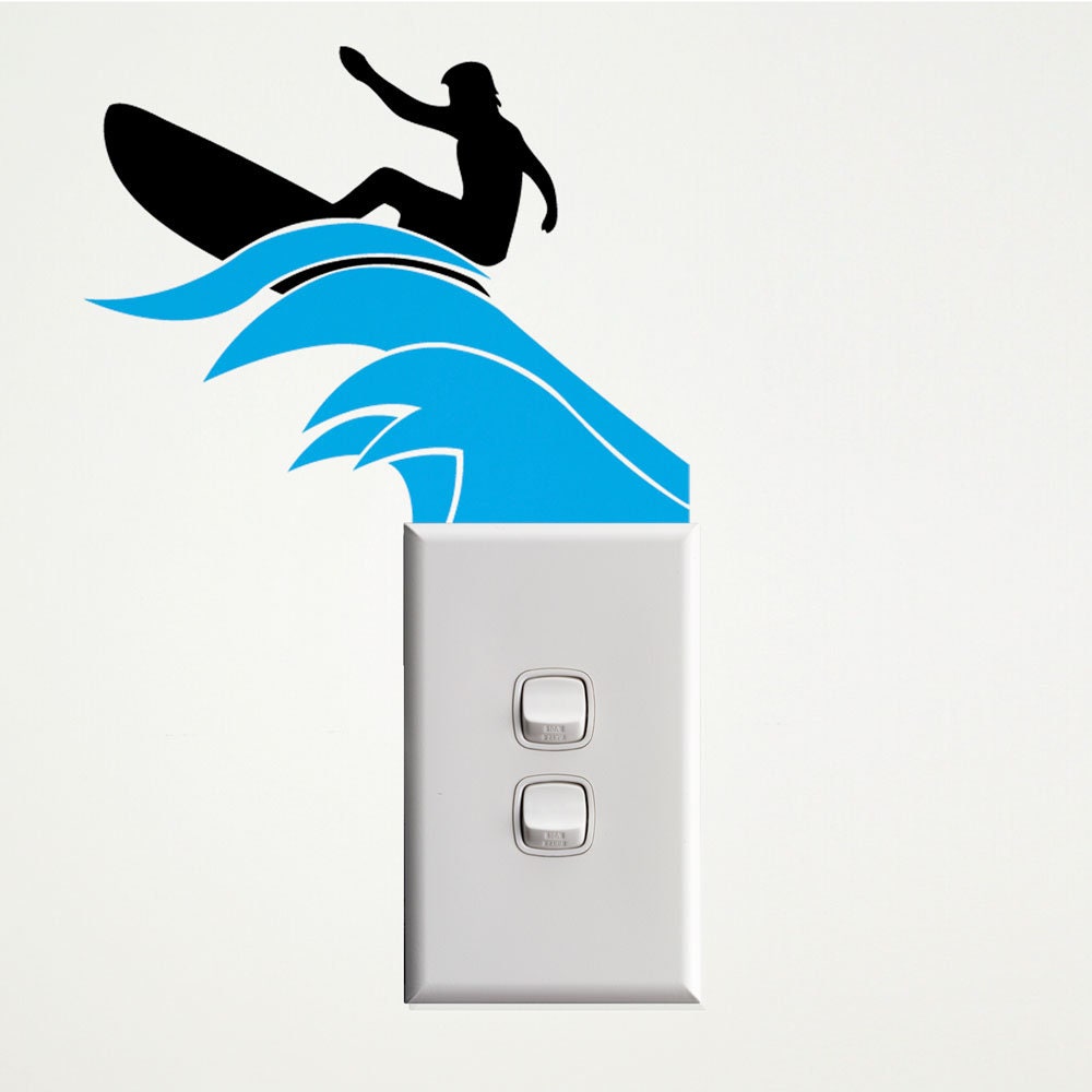 Surfer Wall Decal for Light Switches - Etsy