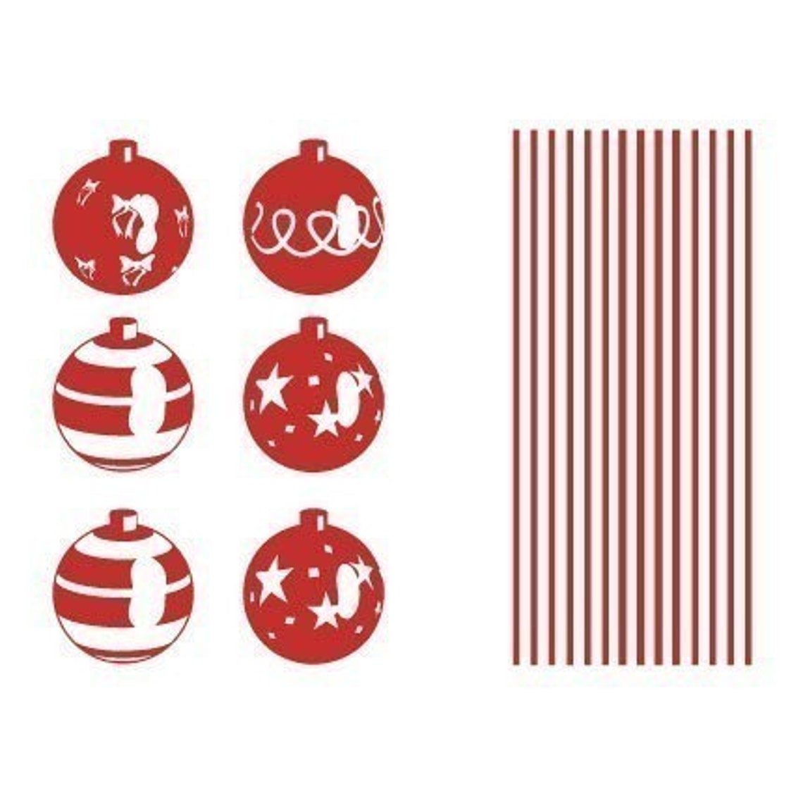 Christmas Balls Wall Decal - Etsy
