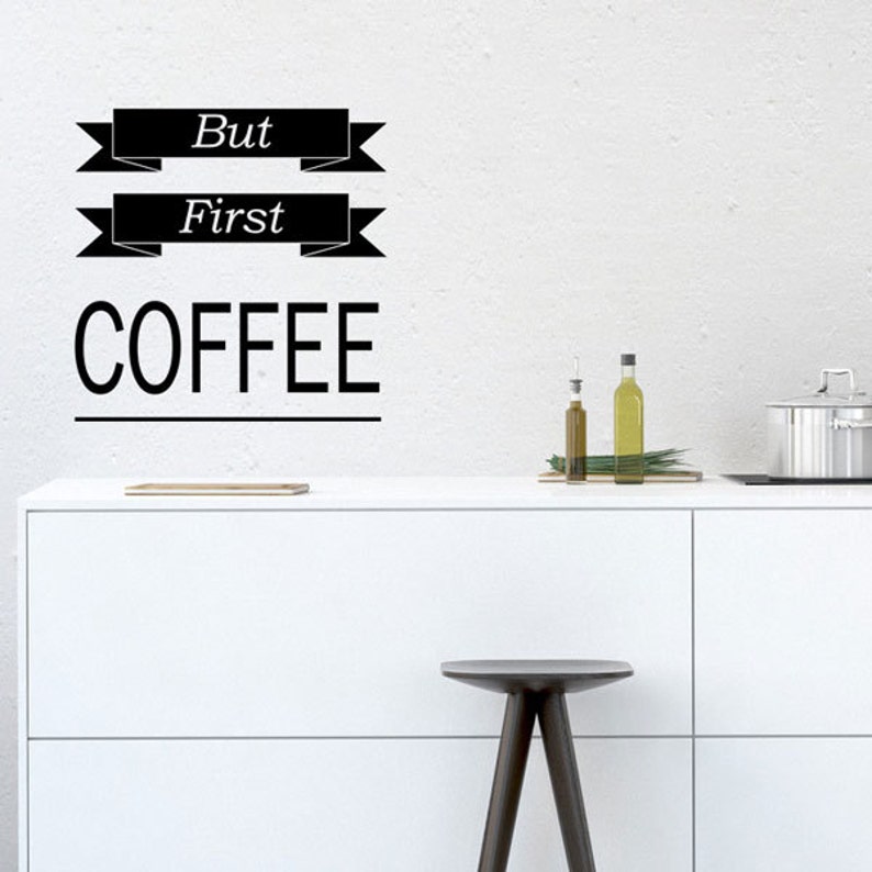 But First Coffee Wall Decal - Etsy