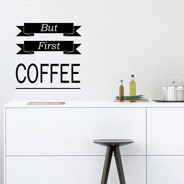 But First Coffee Wall Decal - Etsy