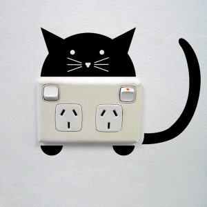Cat Wall Sticker for Power Points and Light Switches - Etsy
