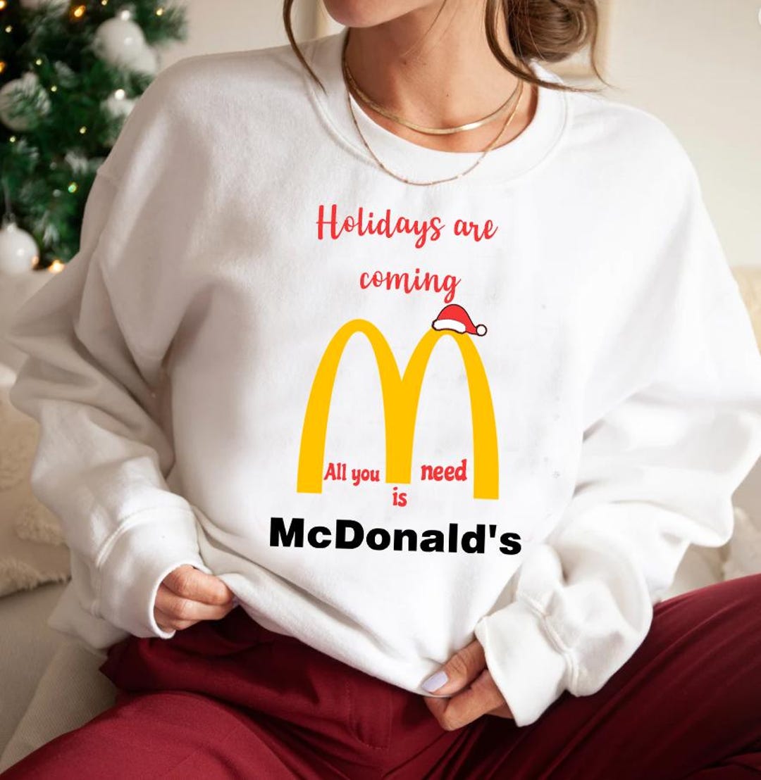 Mcdonald's Christmas Tshirt Mcdonalds Crew Chirstmas Jumper Restaurant ...