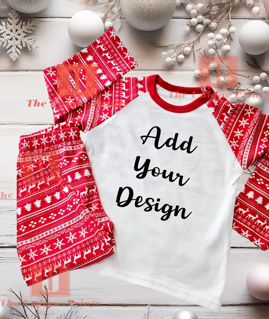 Christmas Blank Childrens Pyjamas View Apparel Mockup, Fashion Design ...