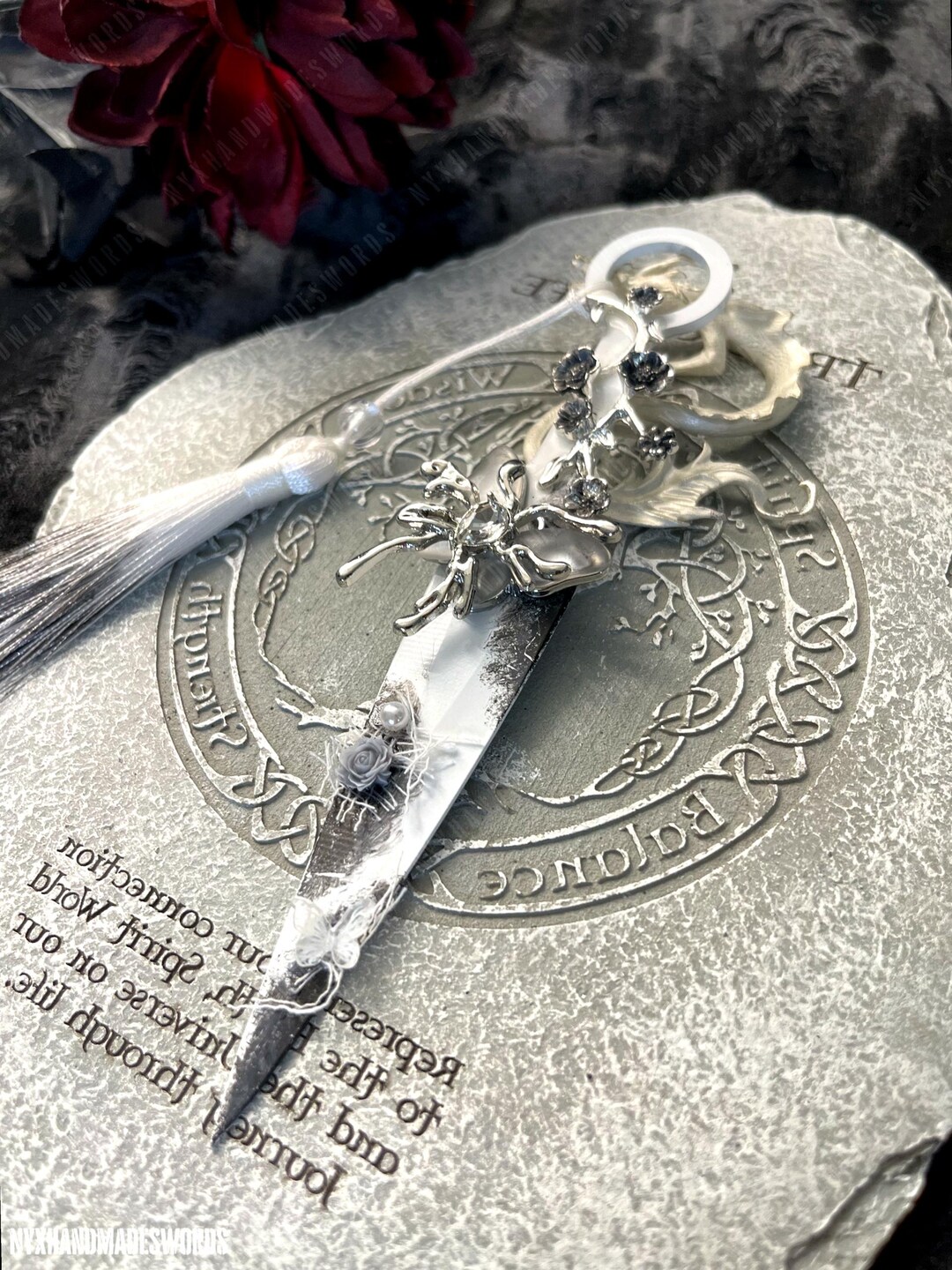 7" Handmade Personalized Gothic Spider Dagger & Kunai, Cosplay Prop ...