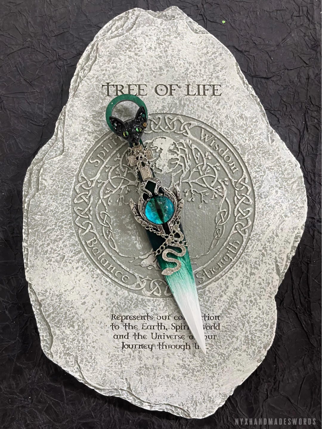 6" Cthulhu & Gothic Personalization Dagger With Green Eye - Handcrafted ...