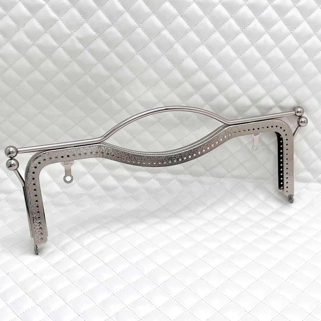 Metal Kiss Clasp Coin Purse Frame: Nickel Bag Making Replacement (10 7/ ...
