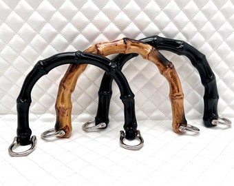 Pair of 8 Inch 20.5cm Circle Bamboo Bag Purse Handles Natural - Etsy