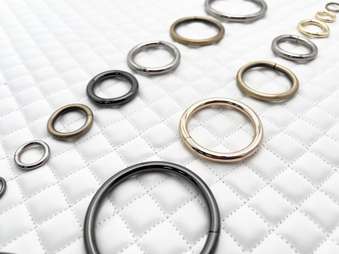 3/8" to 2" Iron Bag Purse O-rings Connector Round Ring Loops Buckles ...