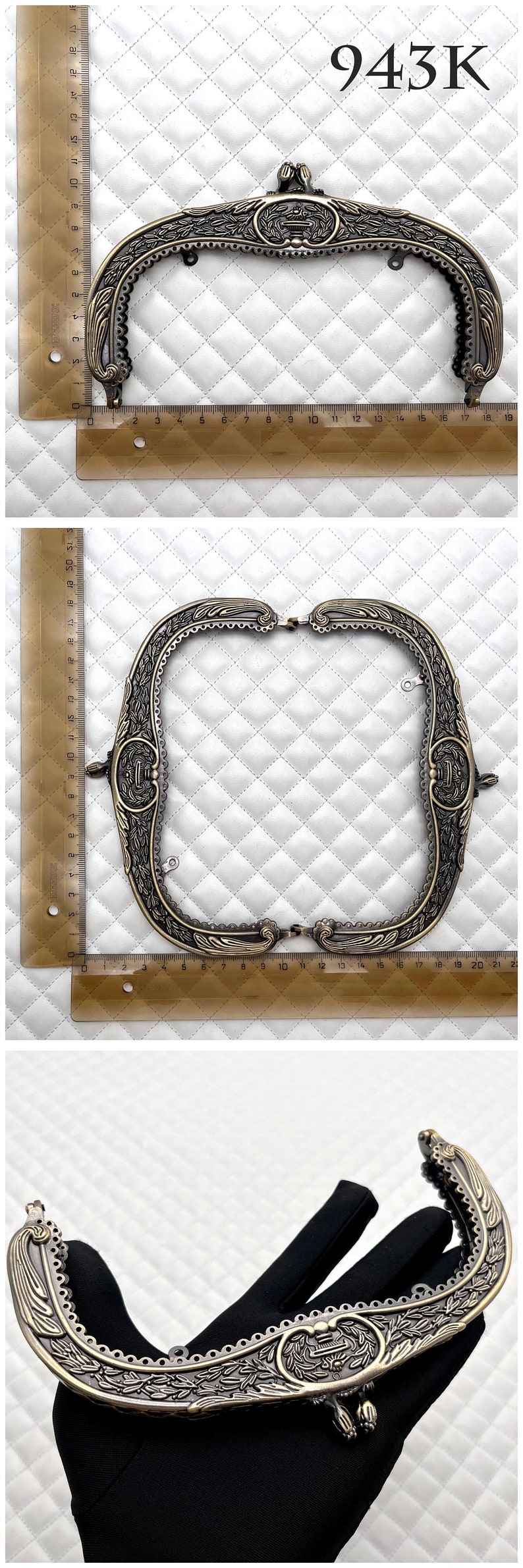 Antique Bronze Coin Purse Frame: Embossed Kiss Clasp, 6 Sizes - Etsy