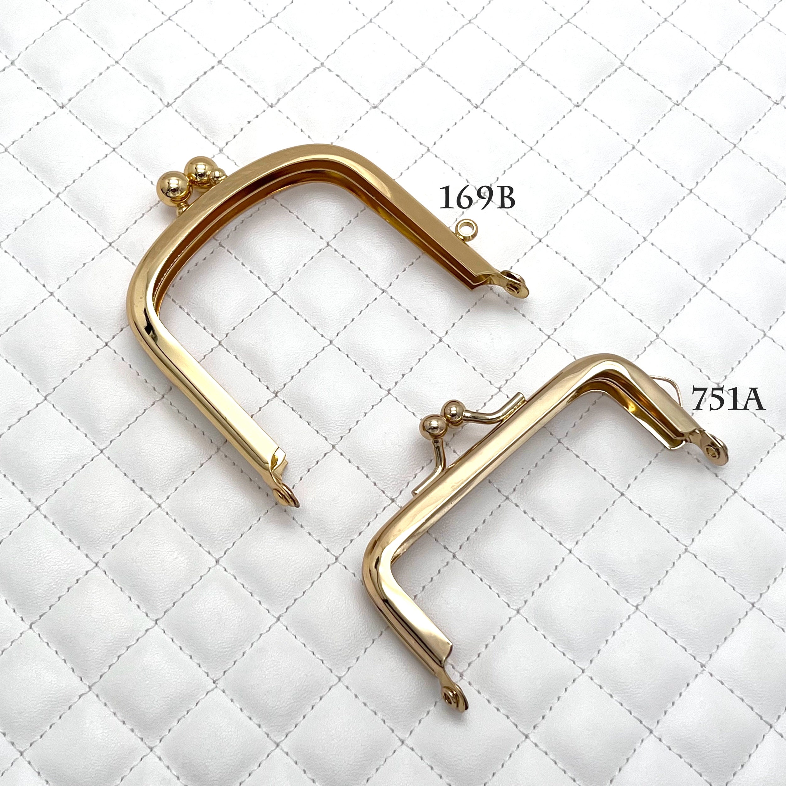 Gold Metal Rectangle Kiss Clasp Frame: Coin Bag Purse Hardware - Etsy