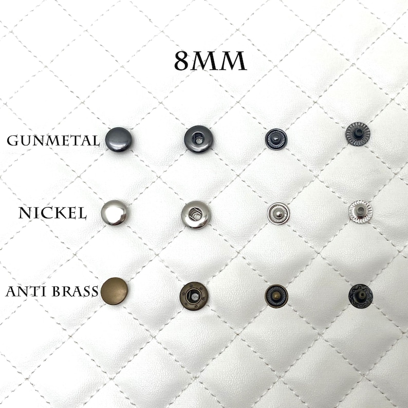 8mm 10mm 12mm 15mm 5 Colors Copper Snap Fastener - Etsy