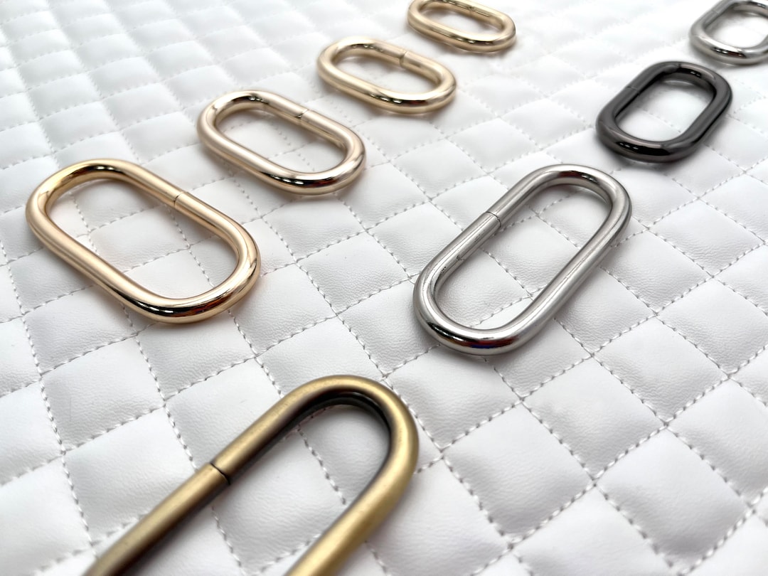 1" to 2" Bag Purse Oval Ring Connector Oval Loops Buckle Iron Purse ...