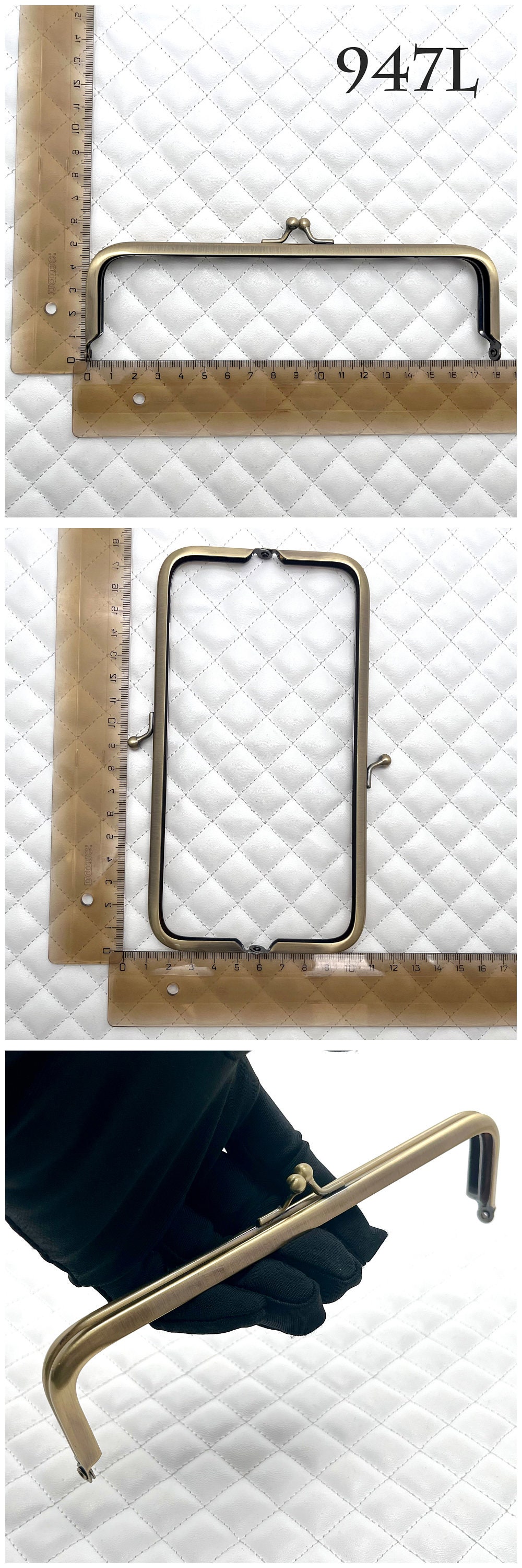 Metal Rectangle Kiss Clasp Frame: Anti Bronze Coin Purse Making (7 ...